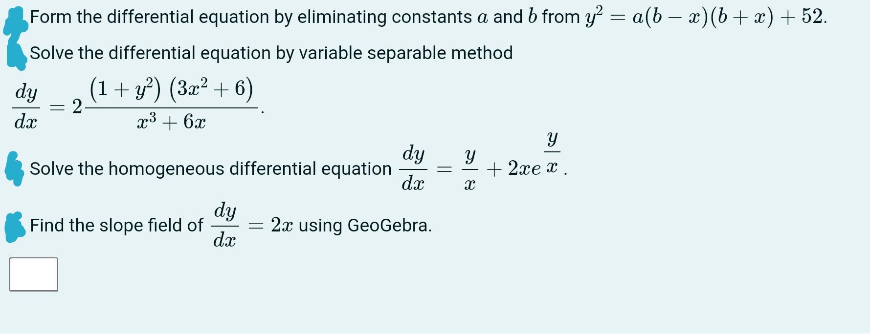 Solved - Form the differential equation by eliminating | Chegg.com