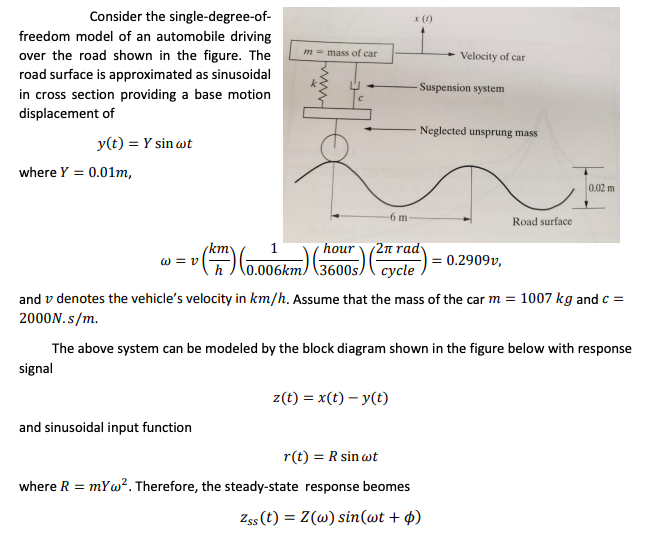 Solved m mass of car Velocity of car Consider the | Chegg.com