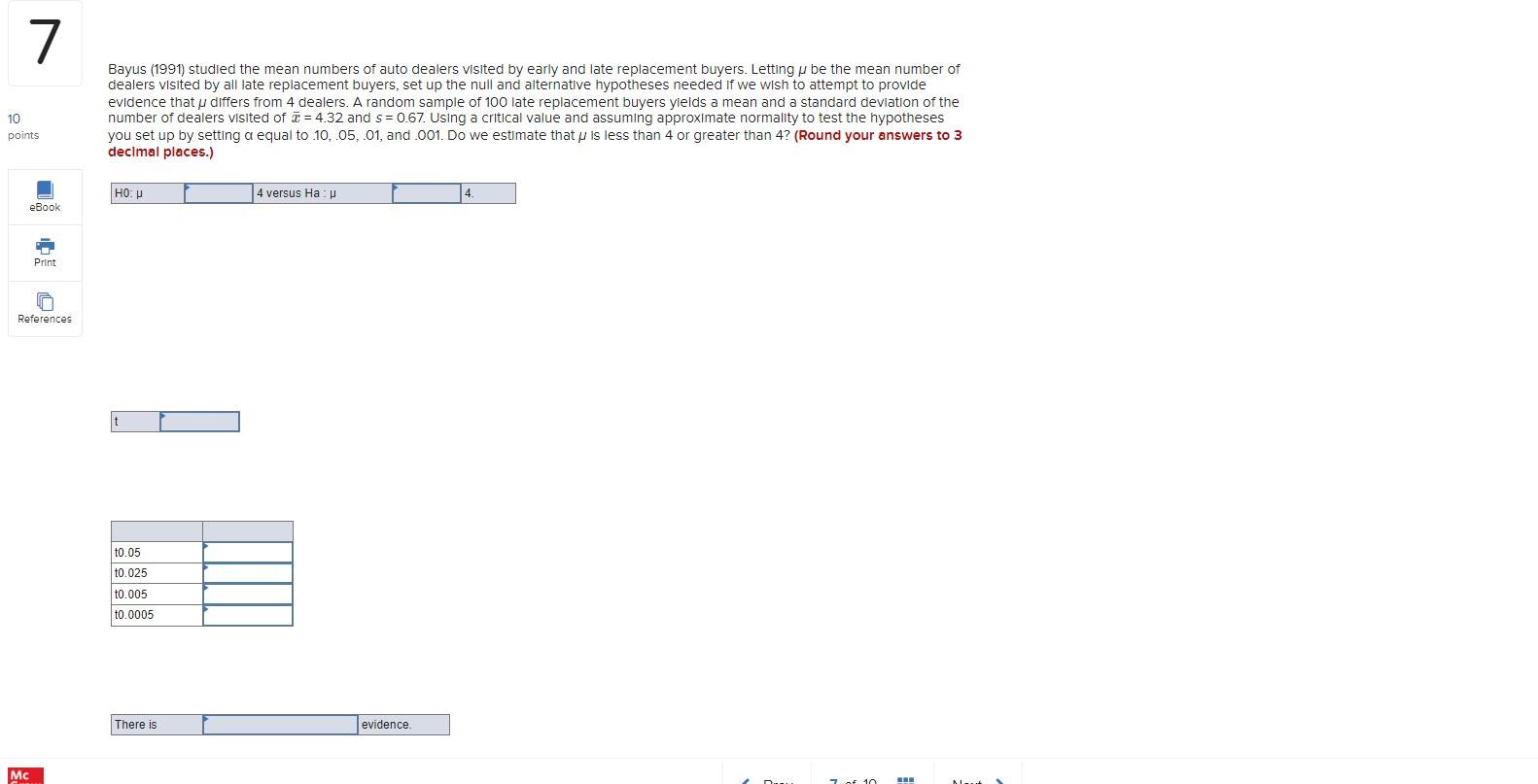 Solved 7 10 points Bayus (1991) studied the mean numbers of | Chegg.com