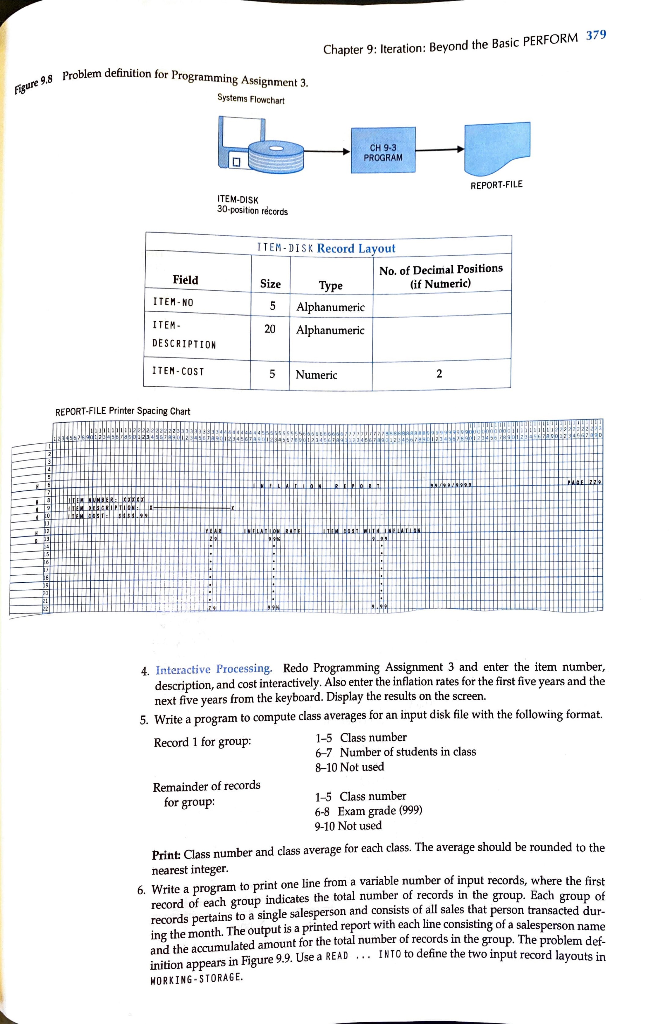 Complete a COBOL program 5 on page 379. I have the | Chegg.com