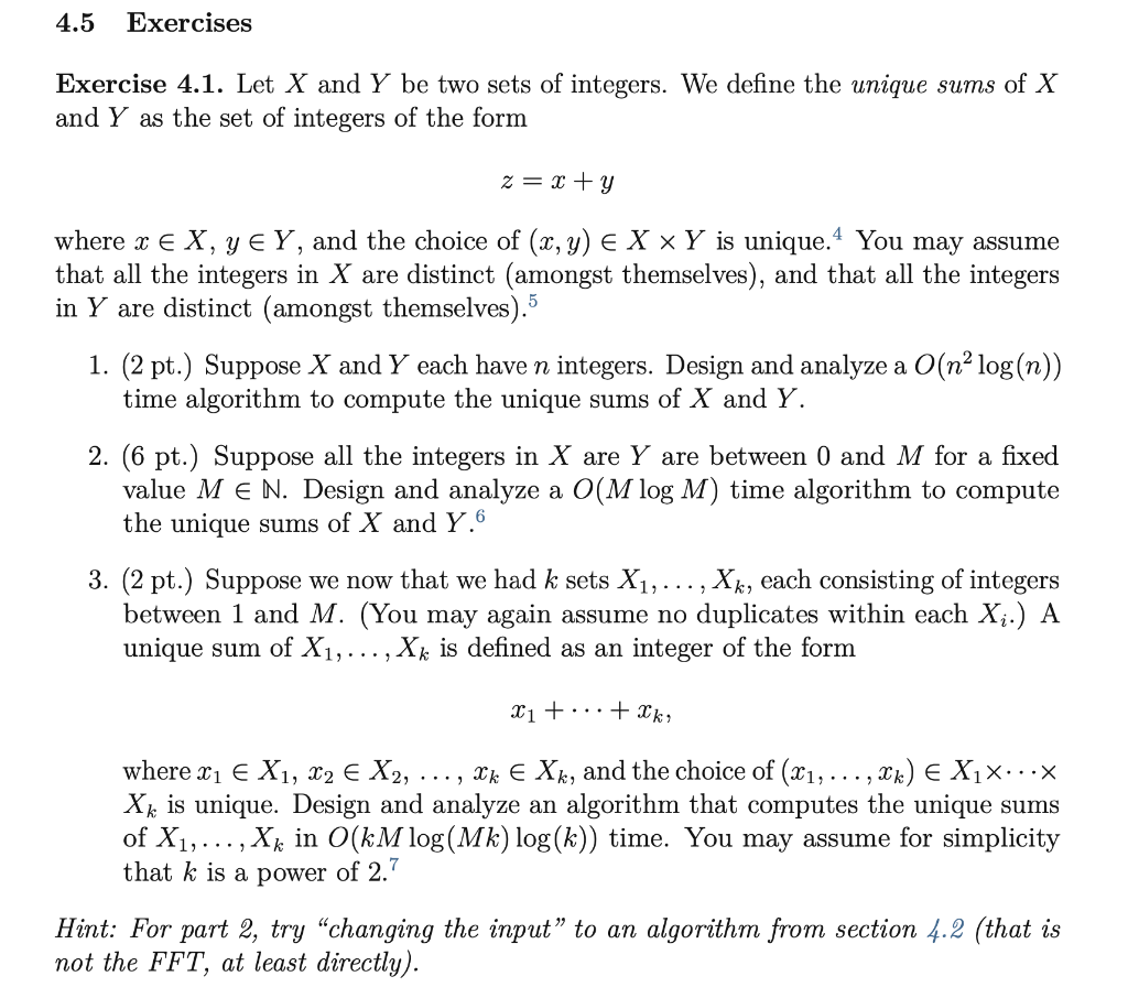 Solved Exercise 4.1. Let X and Y be two sets of integers. We | Chegg.com Solved Exercise 4.1. Let X and Y be two sets of integers. We | Chegg.com
