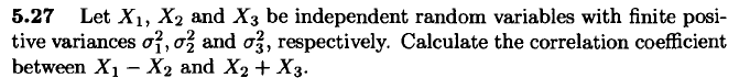 Solved 5.27 Let X1,X2 and X3 be independent random variables | Chegg.com