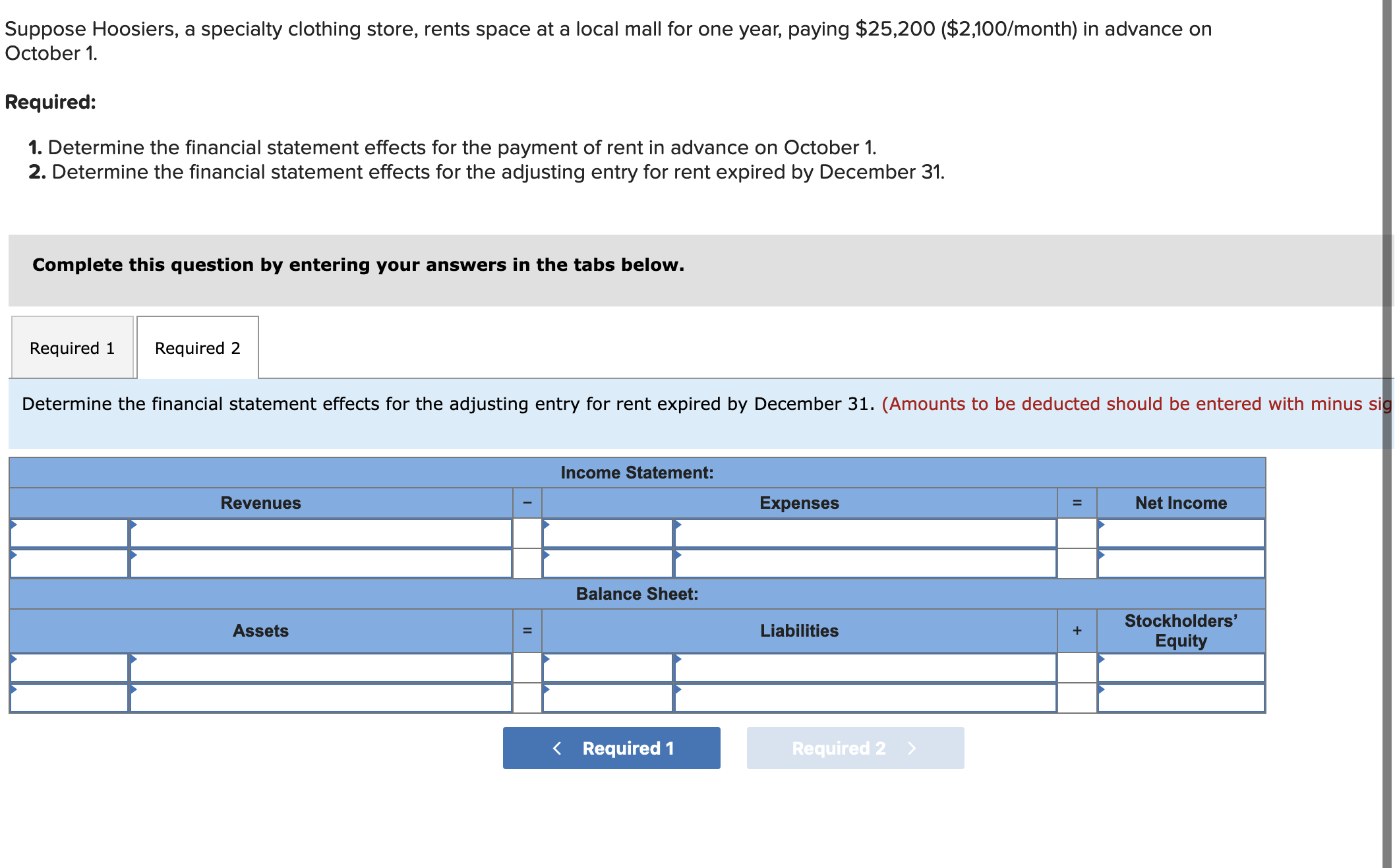 Solved uppose Hoosiers, a specialty clothing store, rents | Chegg.com