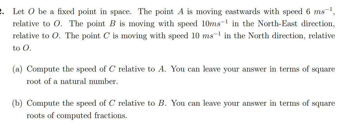 Solved Let O be a fixed point in space. The point A is | Chegg.com