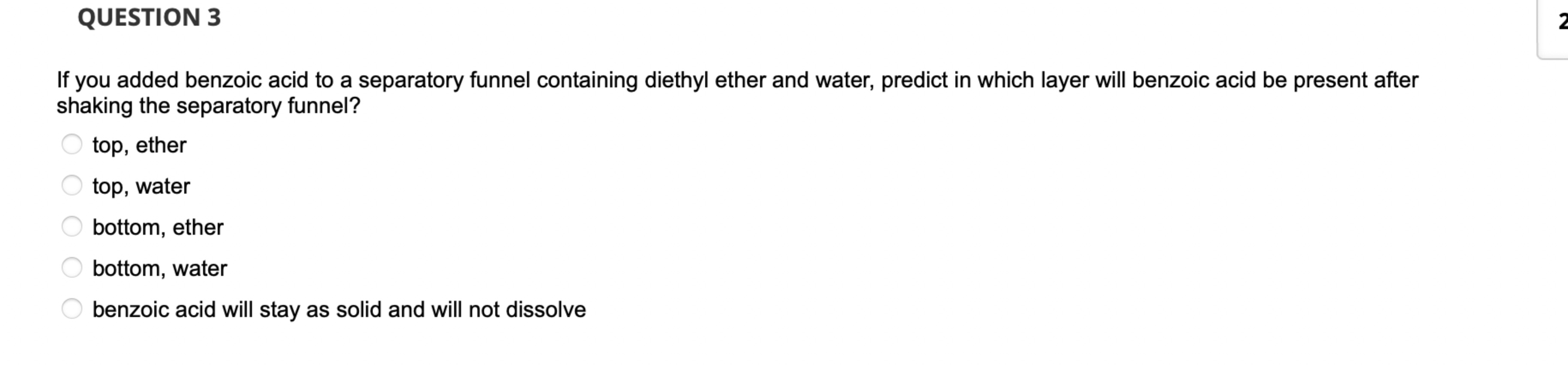 Solved QUESTION 3If you added benzoic acid to a separatory | Chegg.com