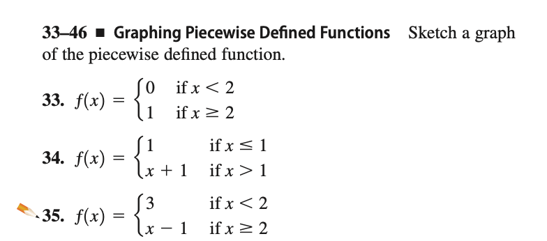 Solved 33-46 a Graphing Piecewise Defined Functions Sketch a | Chegg.com