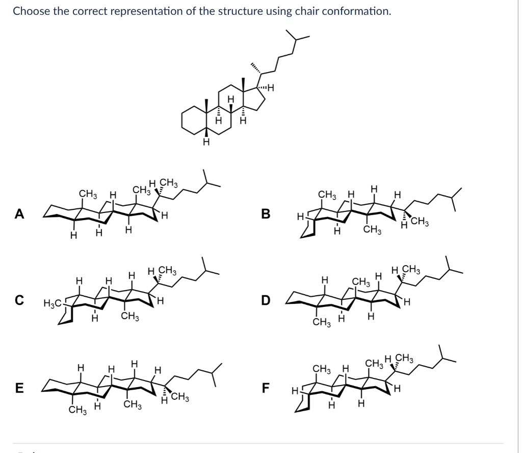 Solved Choose the correct representation of the structure | Chegg.com Solved Choose the correct representation of the structure | Chegg.com