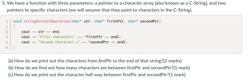 Solved 5. We have a function with three parameters: a | Chegg.com