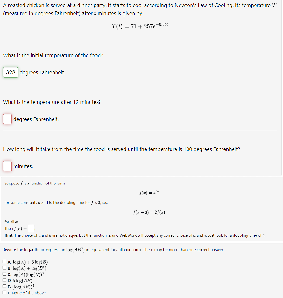Solved A roasted chicken is served at a dinner party. It | Chegg.com