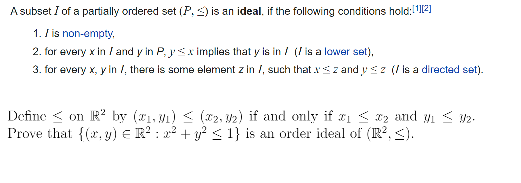 Solved A Subset I Of A Partially Ordered Set P 5 Is An