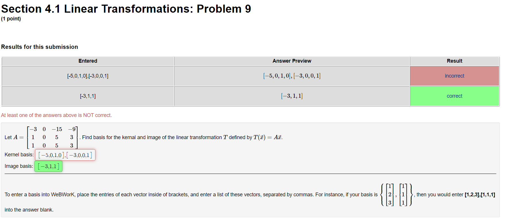 Solved Section 4.1 Linear Transformations: Problem 9 (1 | Chegg.com