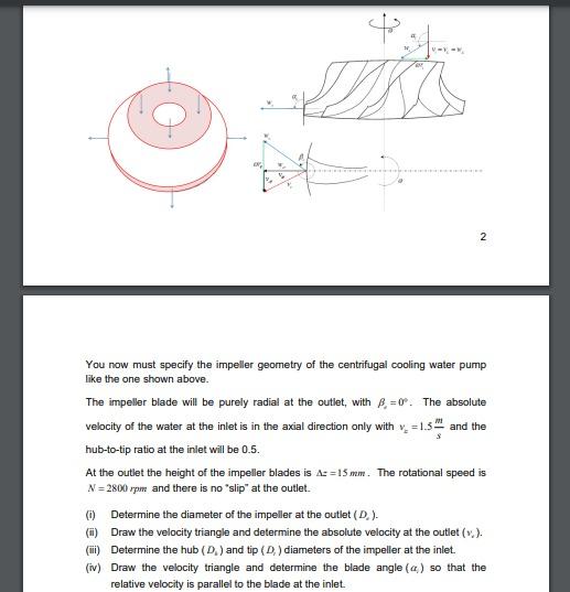 حل 2 You now must specify the impeller geometry of | Chegg.com