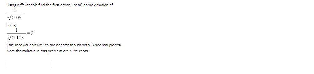 Solved Using differentials find the first order (linear) | Chegg.com