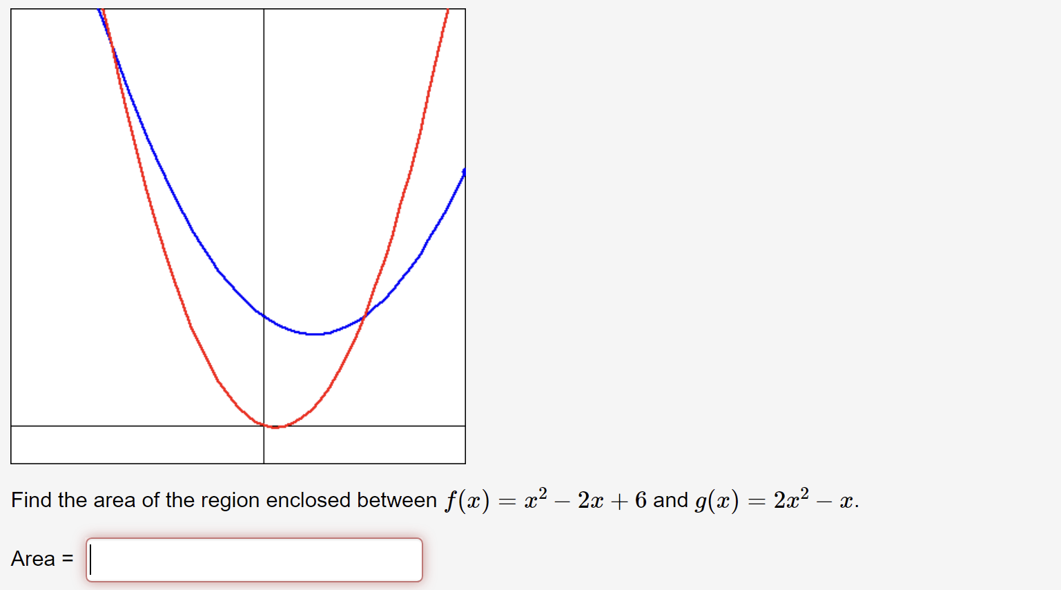 Solved Find the area of the region enclosed between | Chegg.com