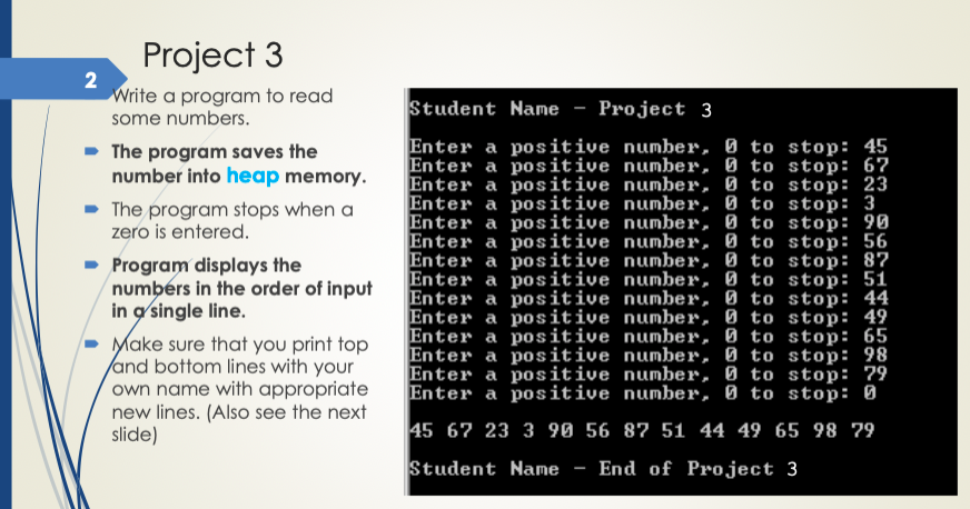 Project 3 2 Write a program to read some numbers. The | Chegg.com