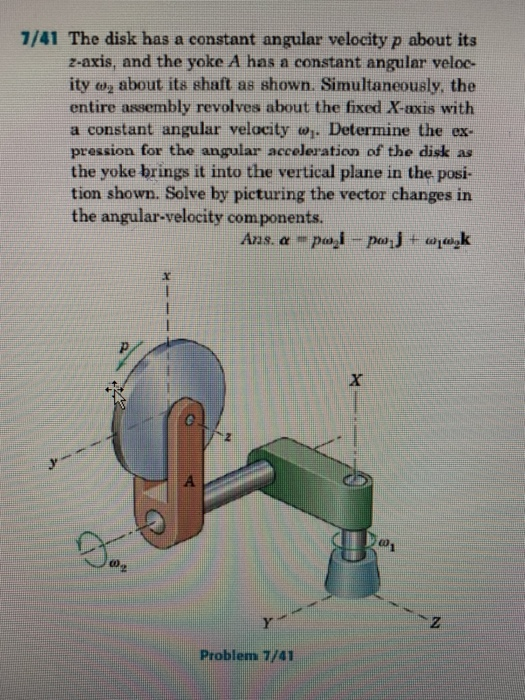 Solved 1/41 The disk has a constant angular velocity p about | Chegg.com