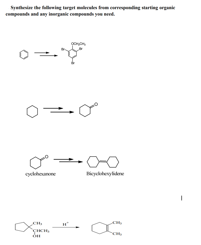 Solved Synthesize the following target molecules from | Chegg.com