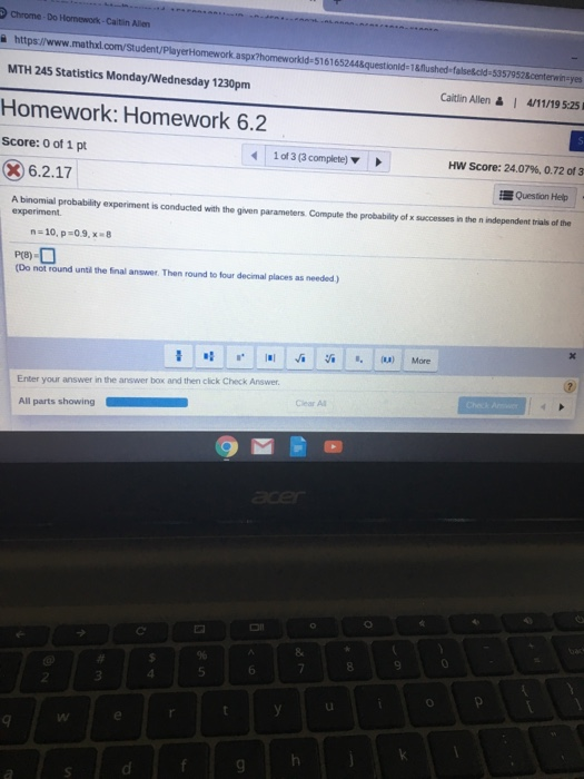 Solved Chrome-Do Homework-Caltin Allen | Chegg.com