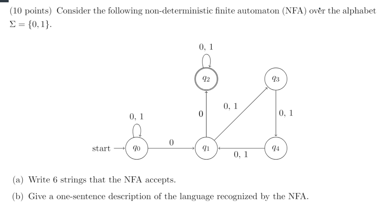 Solved (10 points) Consider the following non-deterministic | Chegg.com