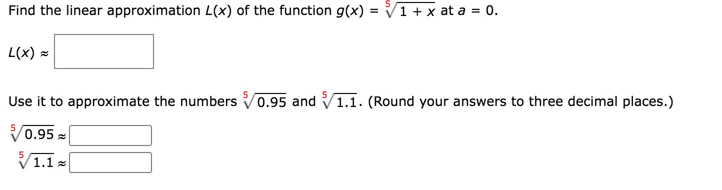 Solved Find The Linear Approximation L X Of The Function