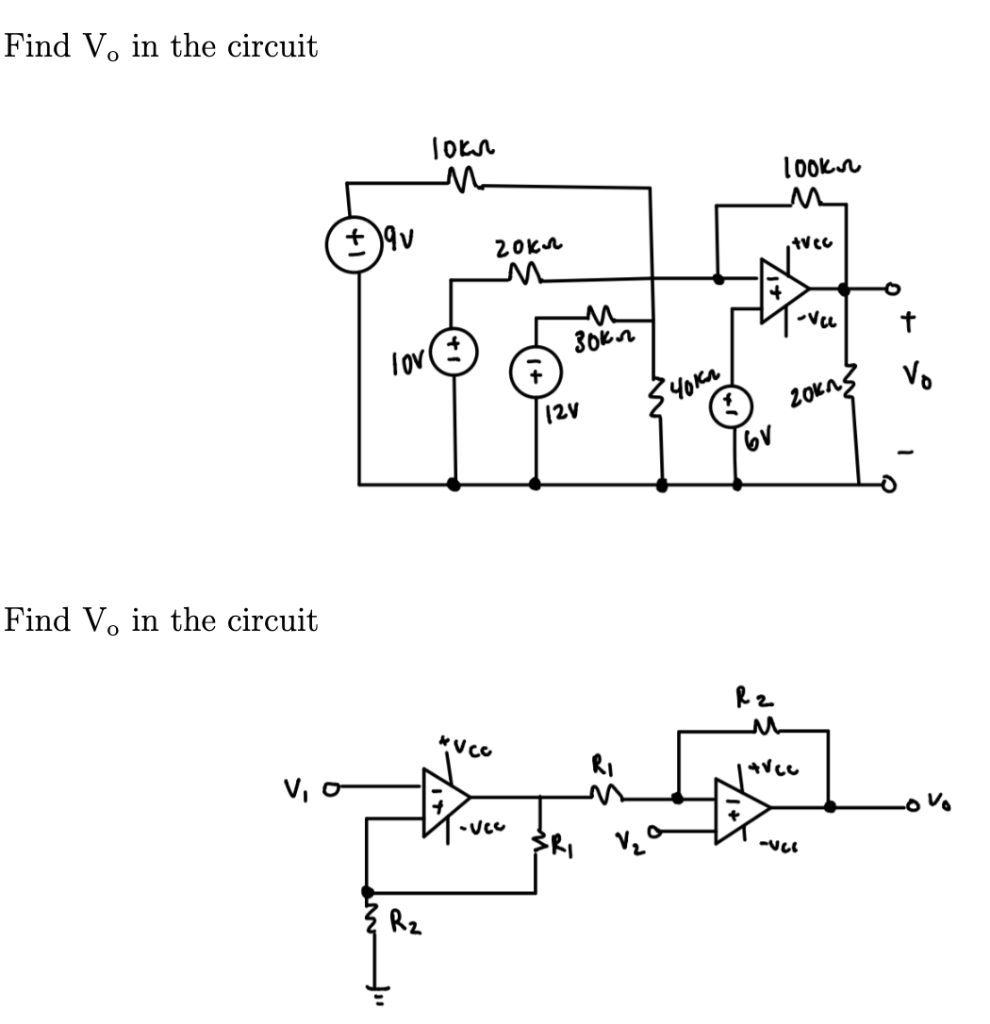 Solved Find V0 in the circuit Find Vo in the circuit | Chegg.com