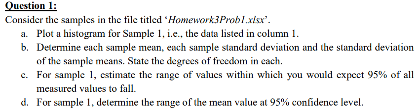 Solved Consider the samples in the file titled | Chegg.com