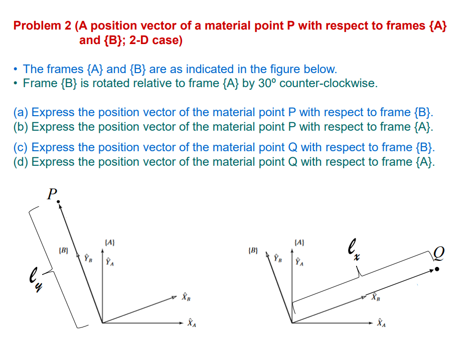 Solved Problem 2 (A position vector of a material point P | Chegg.com