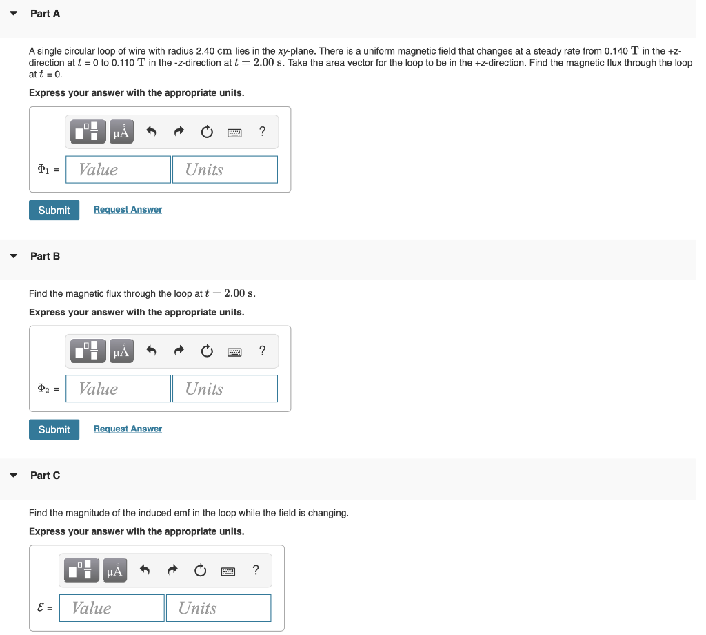 Solved Part A A single circular loop of wire with radius | Chegg.com