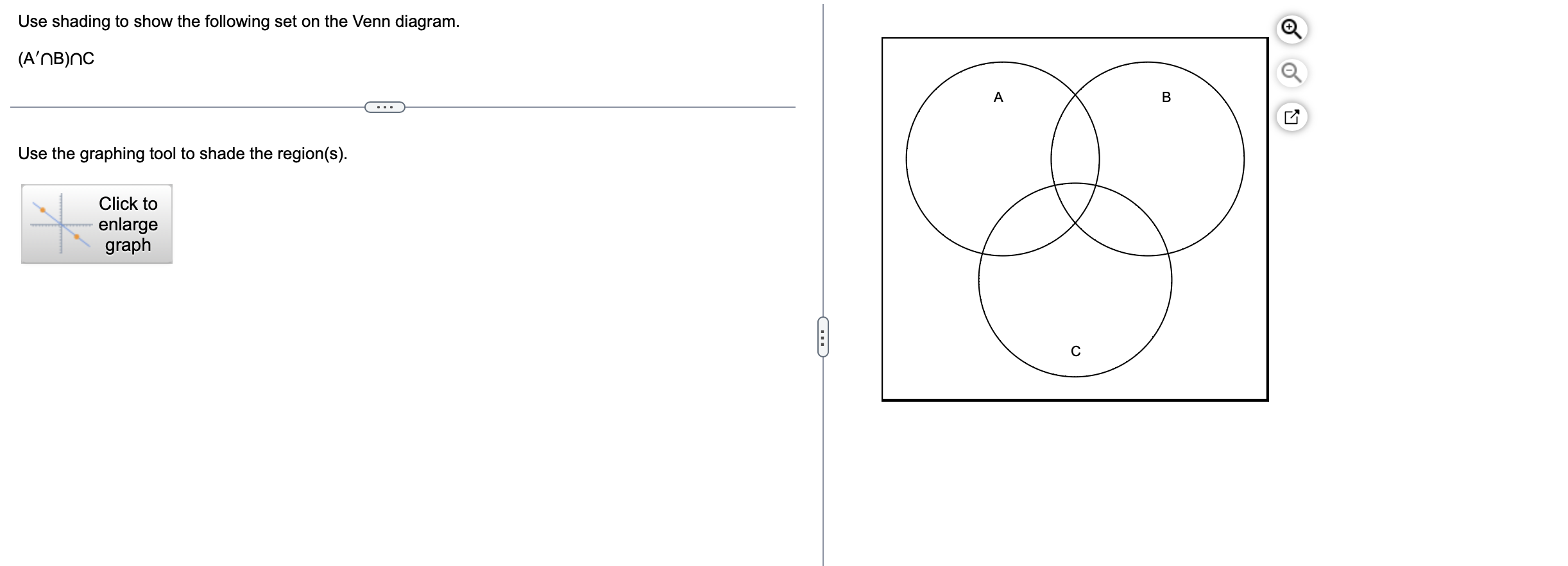 Solved Use shading to show the following set on the Venn | Chegg.com