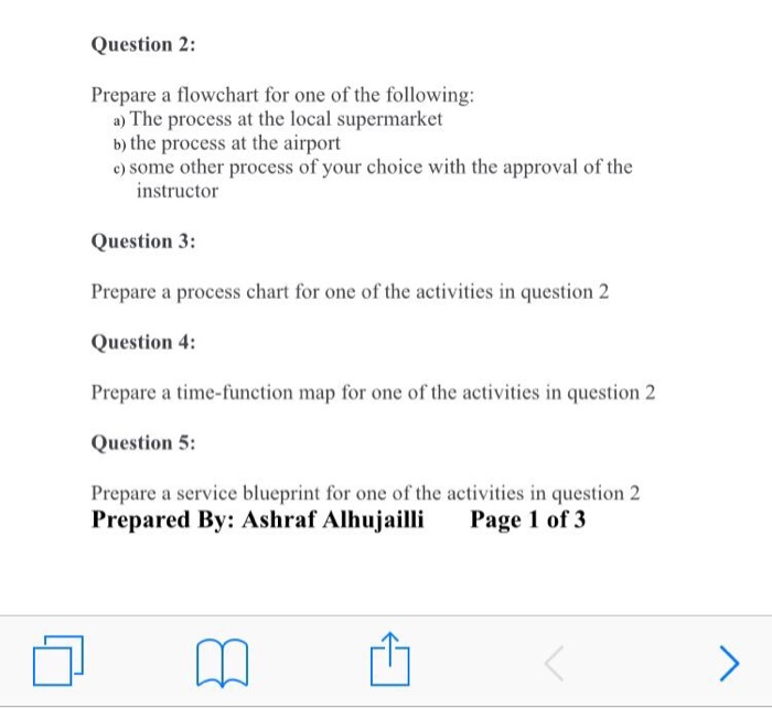 Solved Question 2: Prepare a flowchart for one of the | Chegg.com