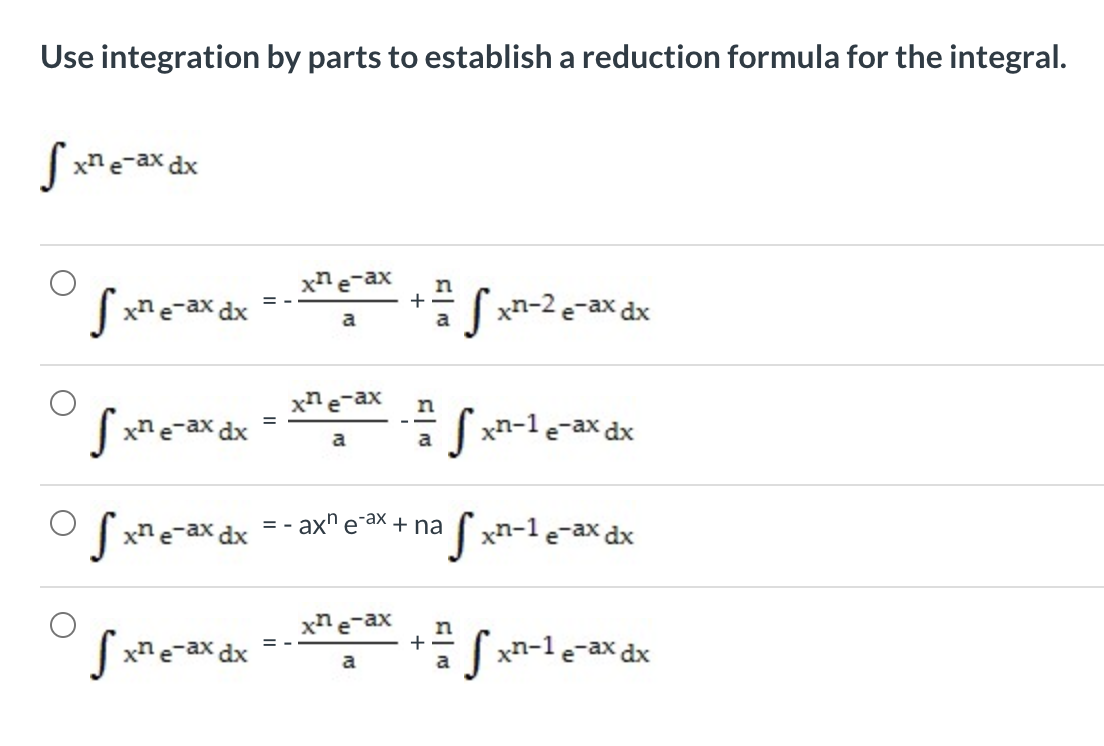 Integration Rules E^ax