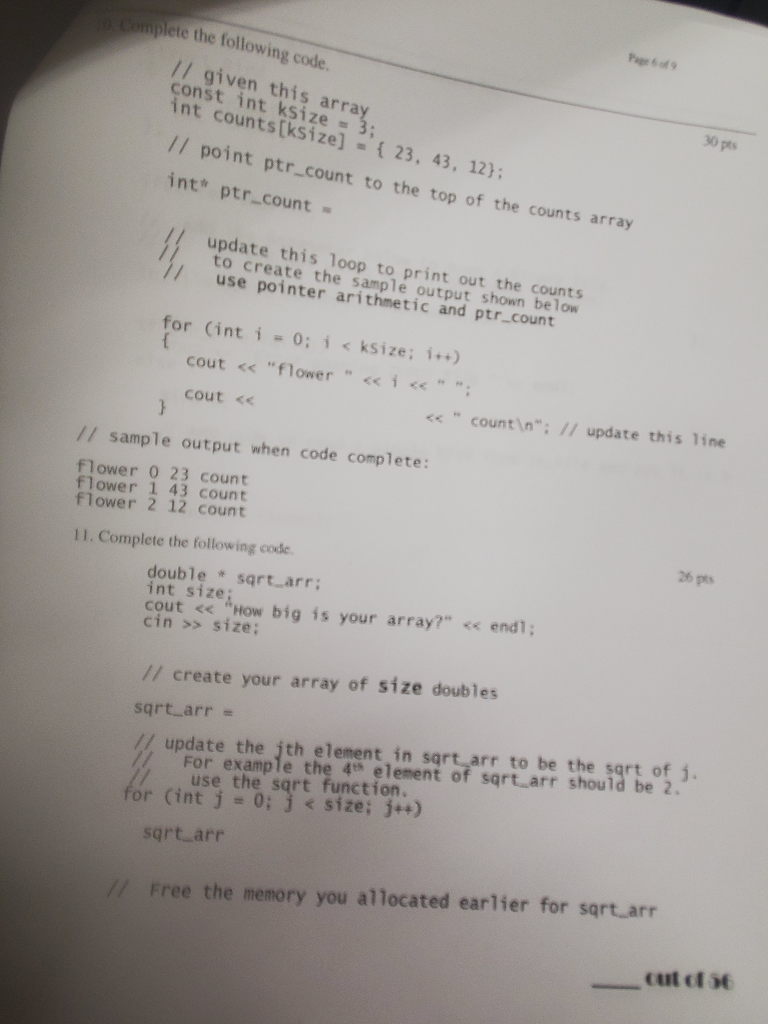 Solved omplete the following code, // given this array const | Chegg.com