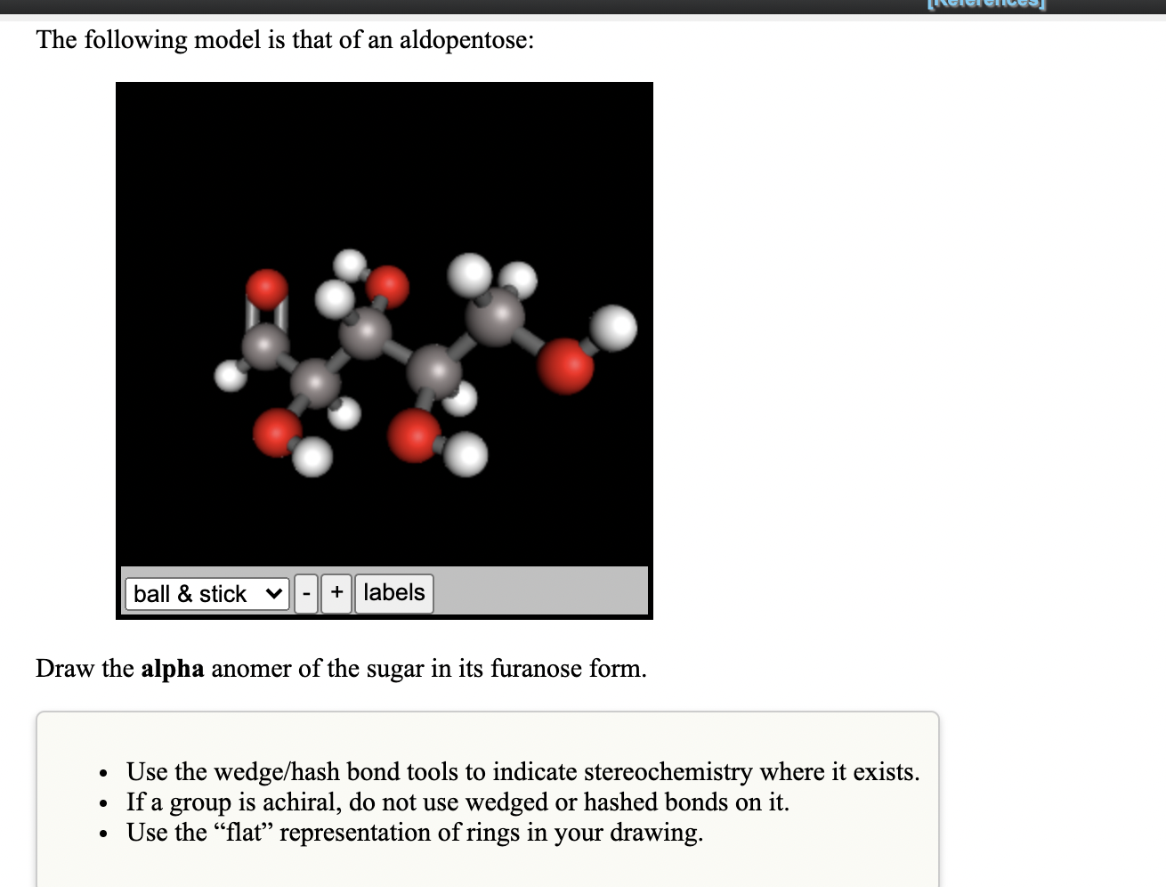 Solved The following model is that of an aldopentose: ball & | Chegg.com