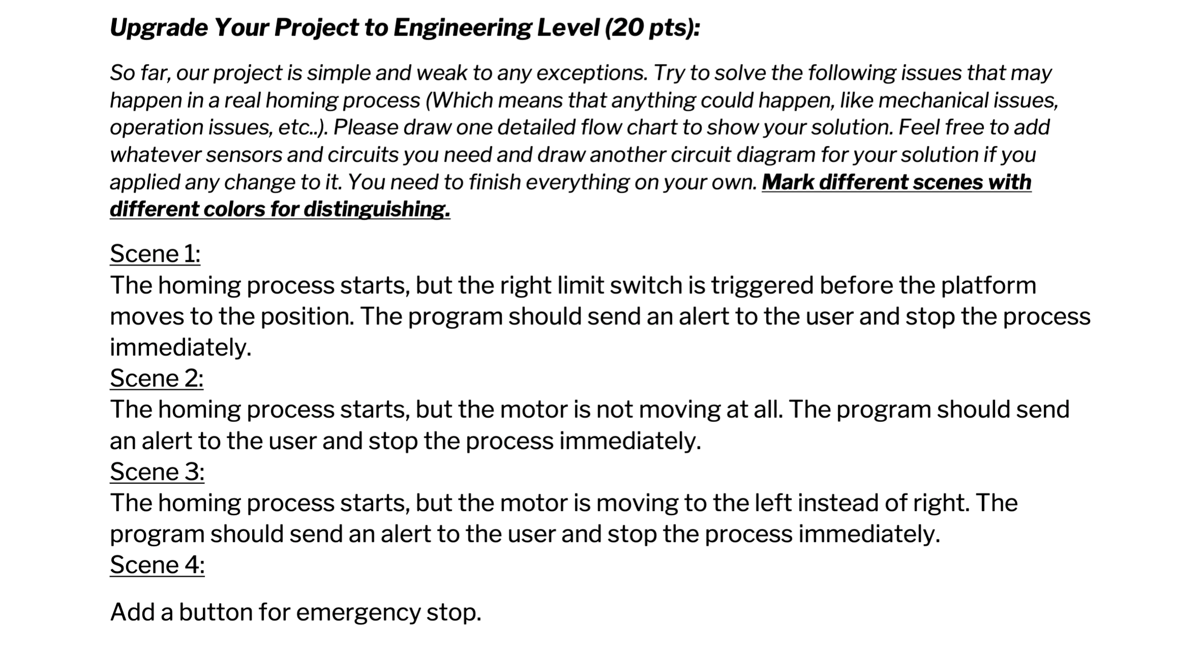 Solved Upgrade Your Project To Engineering Level 20 Pts 