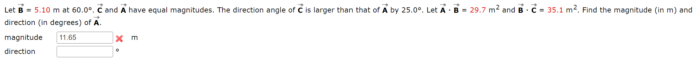 Solved Let B = 5.10 m at 60.0°. C and A have equal | Chegg.com Solved Let B = 5.10 m at 60.0°. C and A have equal | Chegg.com