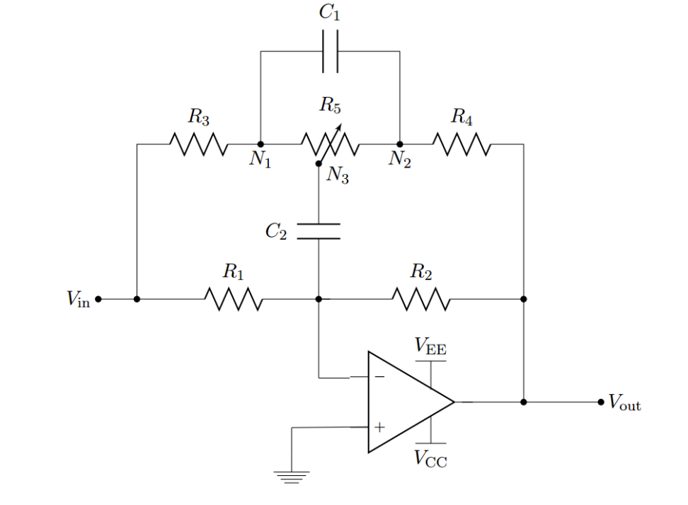 Ci R5 R3 M. ge R4 w M Ni N2 N3 C2 Ri R2 M Vin VEE • | Chegg.com