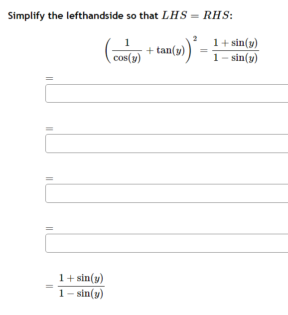 Solved Simplify the lefthandside so that LHS=RHS : | Chegg.com