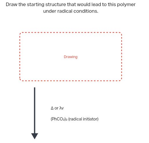 Solved Draw the starting structure that would lead to this | Chegg.com