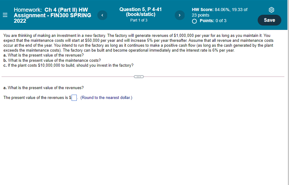 Solved Homework Ch 4 Part Ii Hw Assignment Fin 300