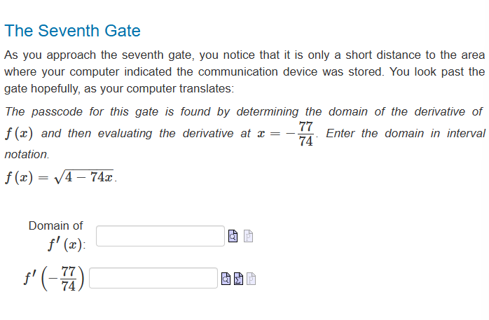 Solved The Seventh GateAs you approach the seventh gate, you | Chegg.com