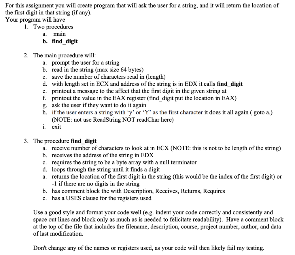 Hi! I need help with this in X86 or Assembly | Chegg.com