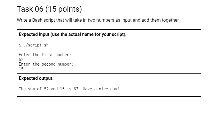 Solved Task 06 15 points task 07 30 pointswrite A