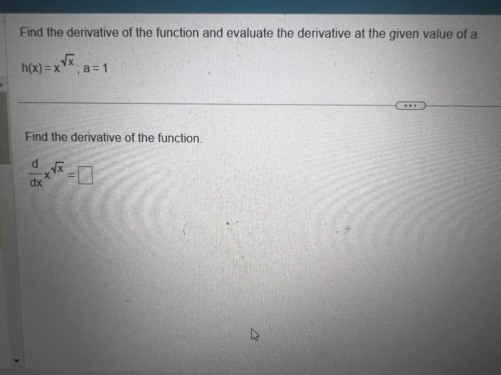 Solved Find the derivative of the function and evaluate the | Chegg.com