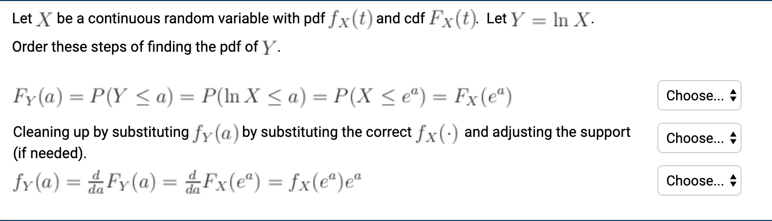 Solved Let X be a continuous random variable with pdf fx(t) | Chegg.com