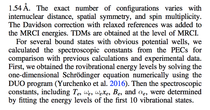 1.3) The MRCI (multireference configuration | Chegg.com