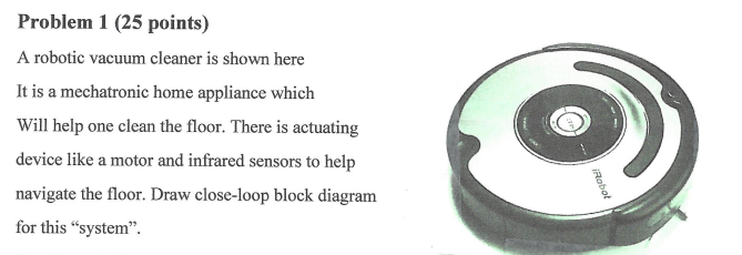 Solved Problem 1 (25 points) A robotic vacuum cleaner is | Chegg.com