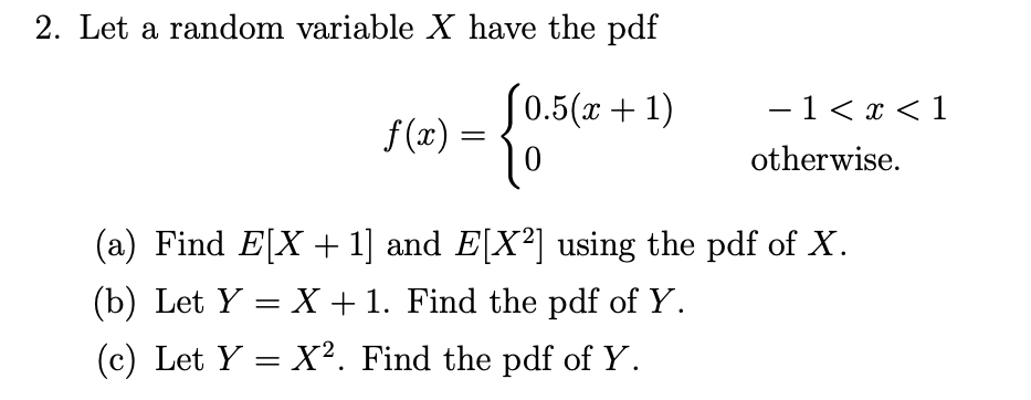 Solved see the image for the question:Let a random variable | Chegg.com
