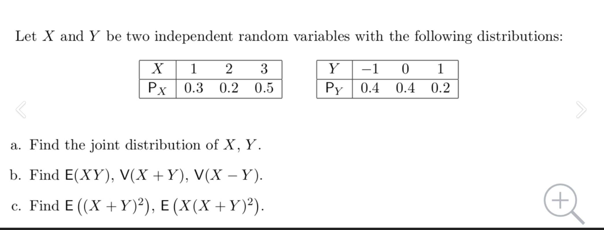 Solved Let X and Y be two independent random variables with | Chegg.com