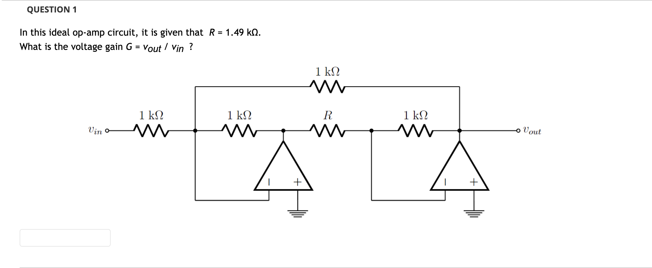 Solved In this ideal op-amp circuit, it is given that | Chegg.com