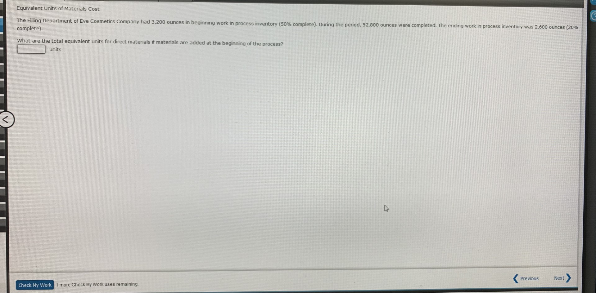 Solved Packing Department. There were 1,120 units in process | Chegg.com